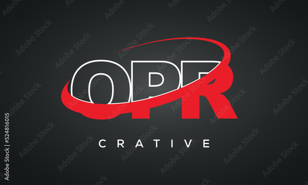 OPR letters typography monogram logo , creative modern logo icon with ...