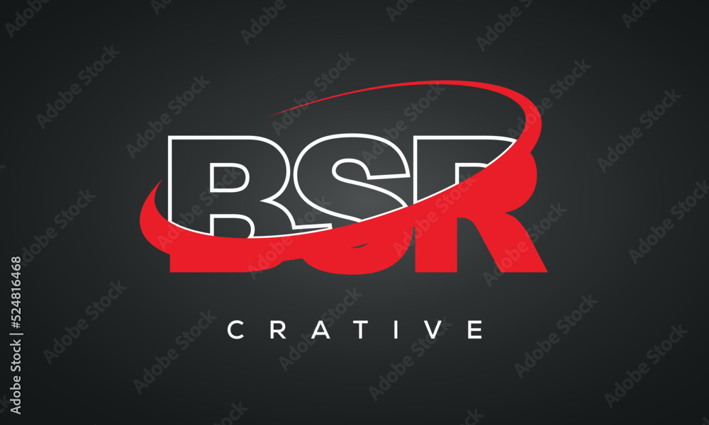 BSR letters typography monogram logo , creative modern logo icon with ...
