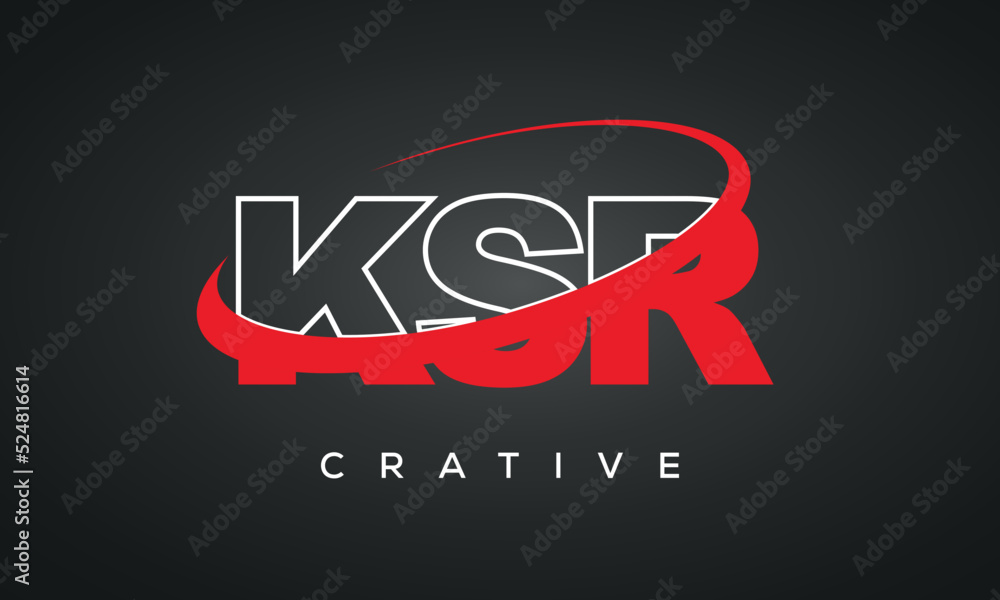 KSR letters typography monogram logo , creative modern logo icon with ...