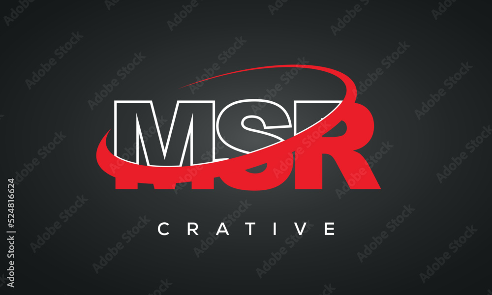 MSR letters typography monogram logo , creative modern logo icon with ...