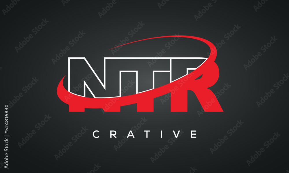NTR letters typography monogram logo , creative modern logo icon with ...