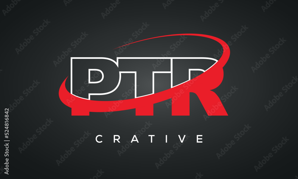PTR letters typography monogram logo , creative modern logo icon with ...