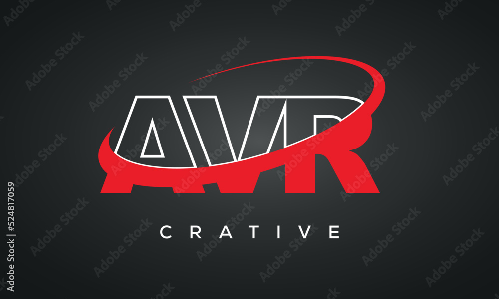 AVR letters typography monogram logo , creative modern logo icon with ...