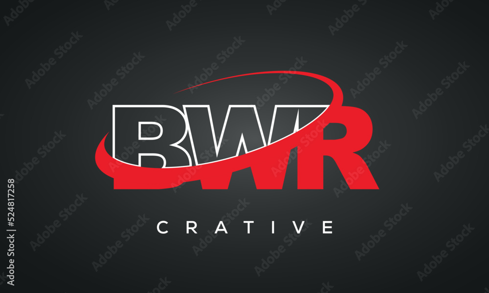 BWR letters typography monogram logo , creative modern logo icon with ...