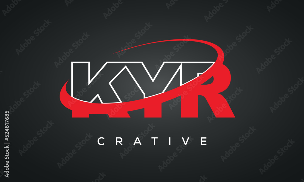 KYR letters creative modern logo icon with 360 symbol Stock Vector ...