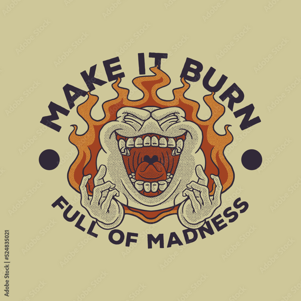 Cartoon emblem of evil laugh mascot with retro style Stock Vector ...