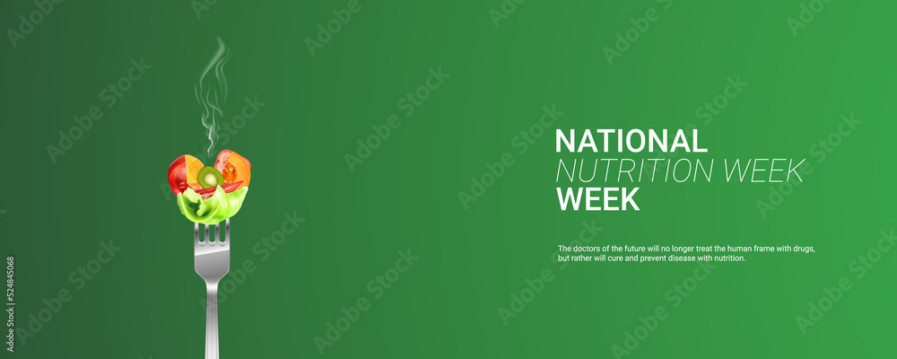 National Nutrition Week Design Creative Illustration Stock Illustration ...