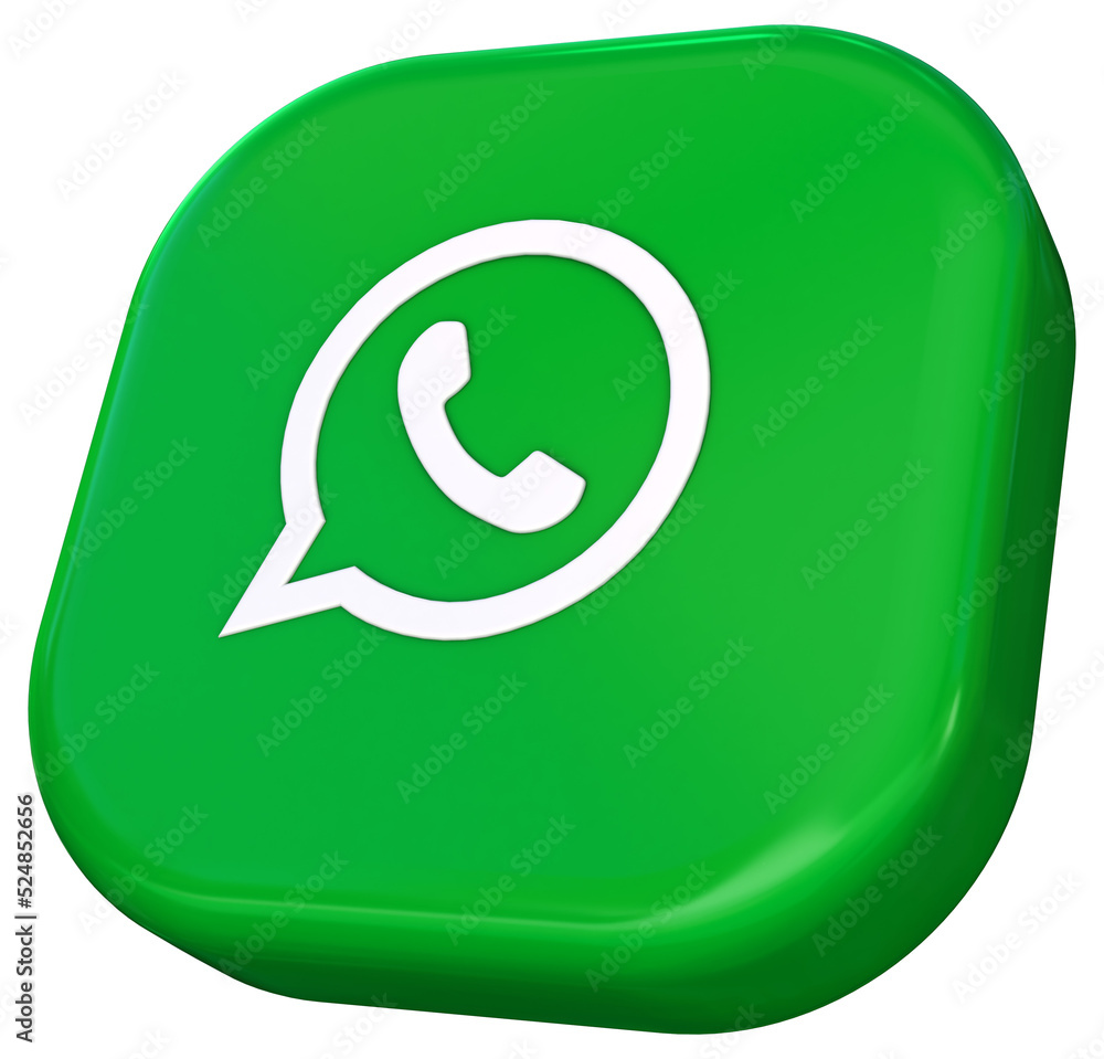 Badge with the logo of the Whatsapp application isolated on transparent ...