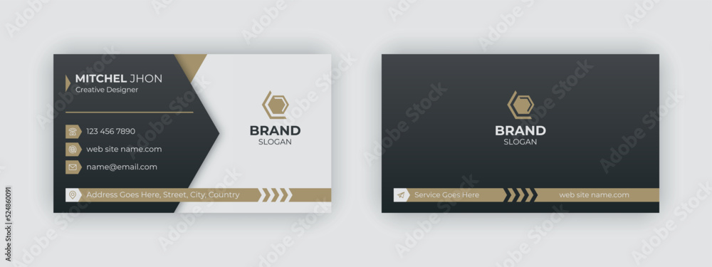Title: Business Card Design Template, Visiting Card Stock Vector ...