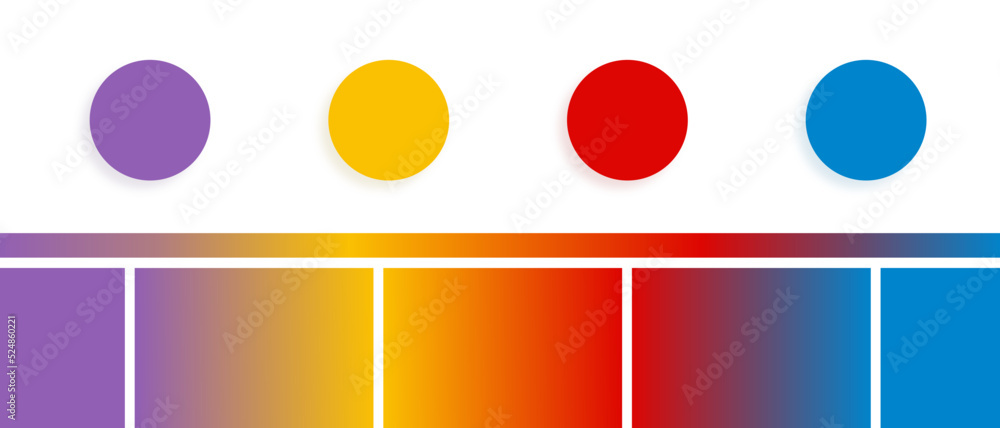 Vibrant Color palette hue forecast with gradients for fashion/ web ...