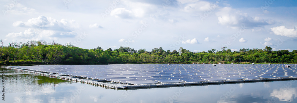 floating solar power station renewable energy concept Stock Photo ...