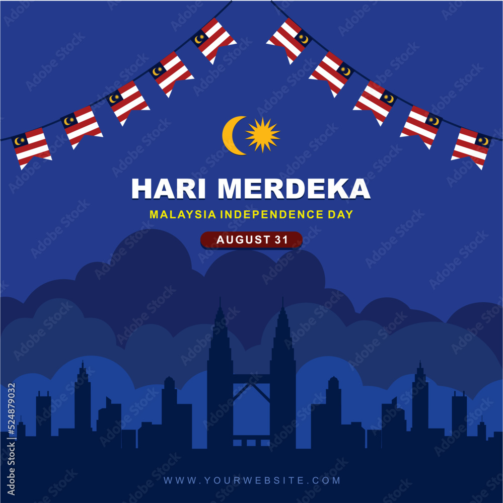 Hari merdeka malaysia independence day Stock Vector | Adobe Stock