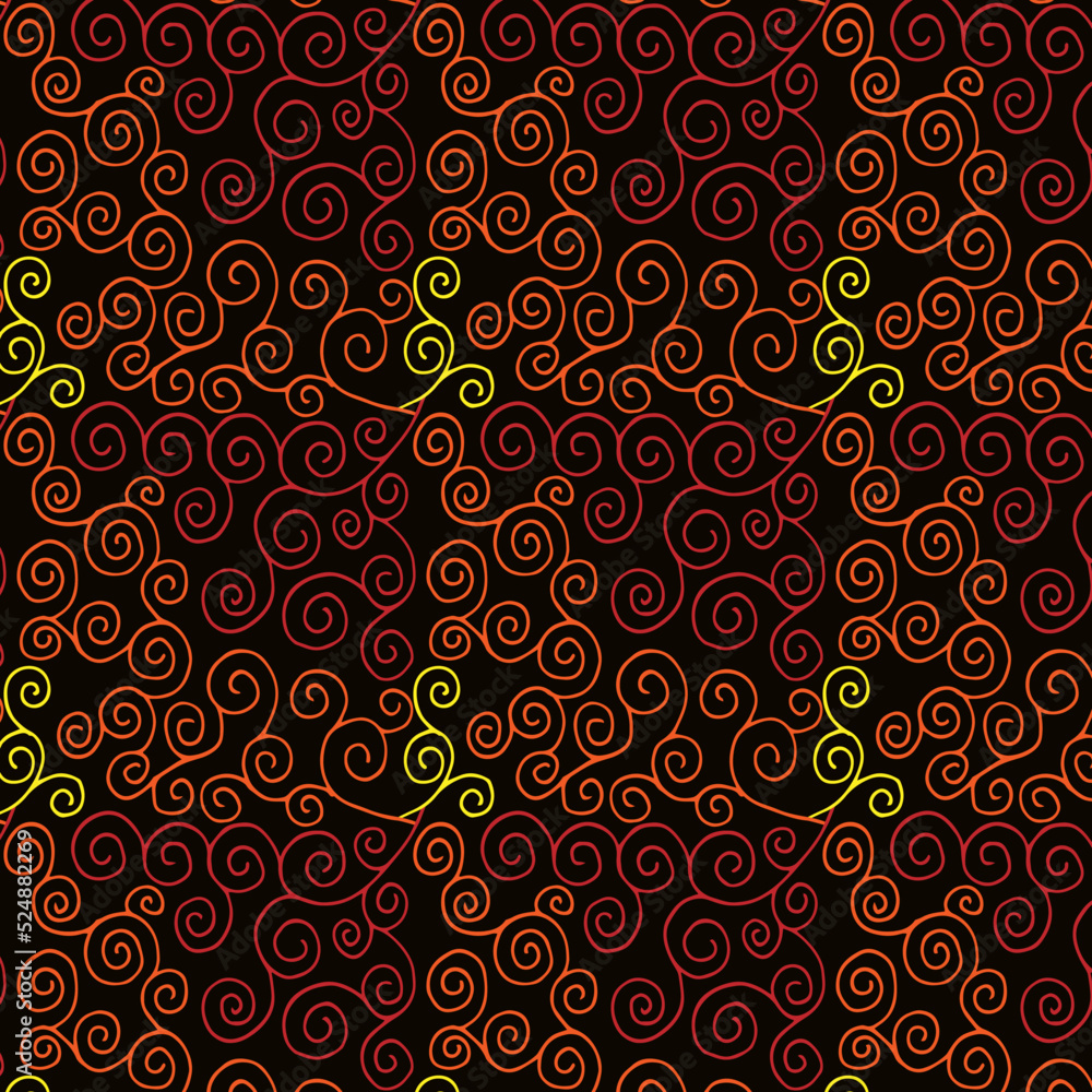 Vector ornament colored swirls. For print and web. Stock Vector | Adobe ...