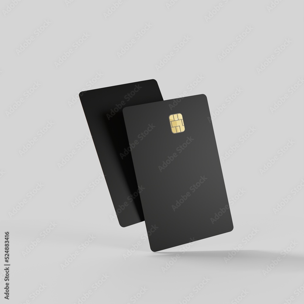 Premium bank cards with a stylish and concise design. Template for ...