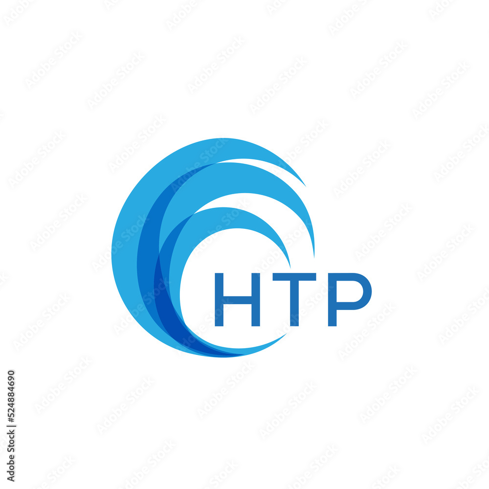 HTP letter logo. HTP blue image on white background. HTP Monogram logo ...