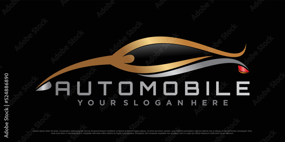 Car logo design with sports car icon and modern concept Premium Vector ...