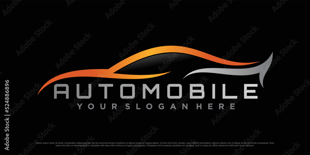 Vecteur Stock Car logo design with sports car icon and modern concept ...