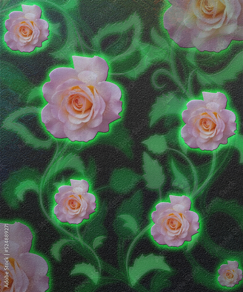 The Amazing fabric Abstract Background, Halftone flowers bouquet ...