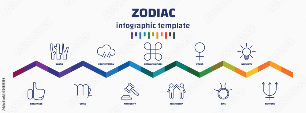 infographic template with icons and 11 options or steps. infographic ...