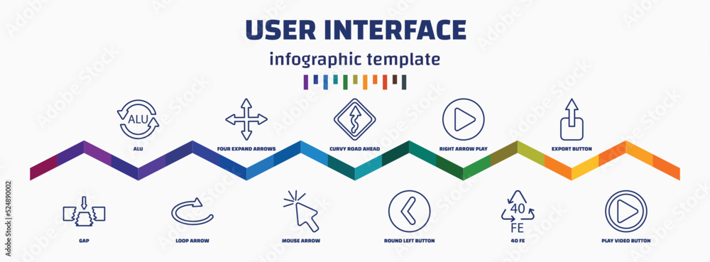 infographic template with icons and 11 options or steps. infographic ...