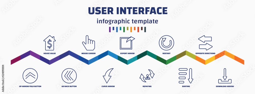 infographic template with icons and 11 options or steps. infographic for user interface concept ...