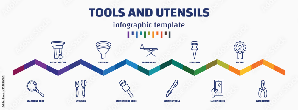 infographic template with icons and 11 options or steps. infographic ...