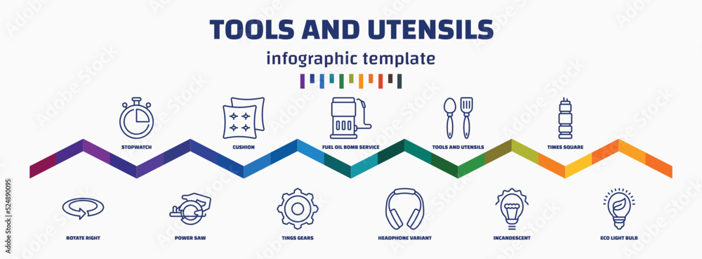 infographic template with icons and 11 options or steps. infographic ...