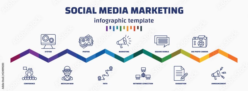 infographic template with icons and 11 options or steps. infographic ...