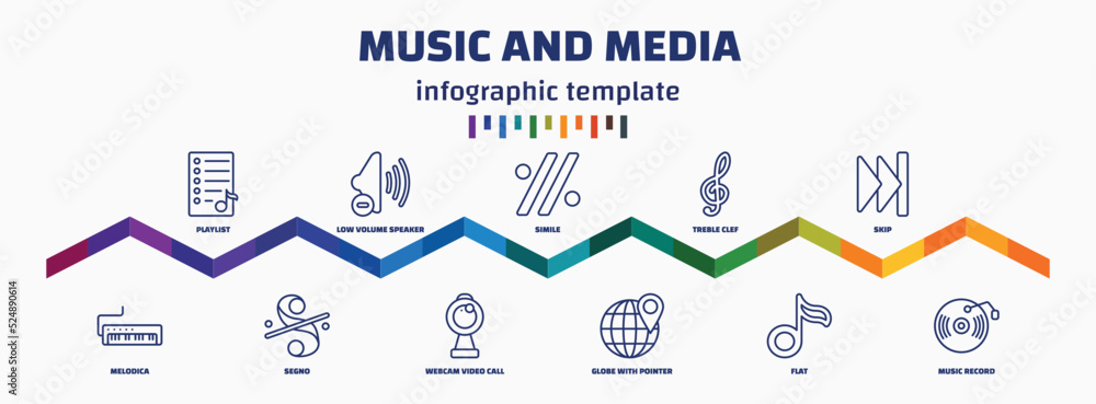 infographic template with icons and 11 options or steps. infographic ...