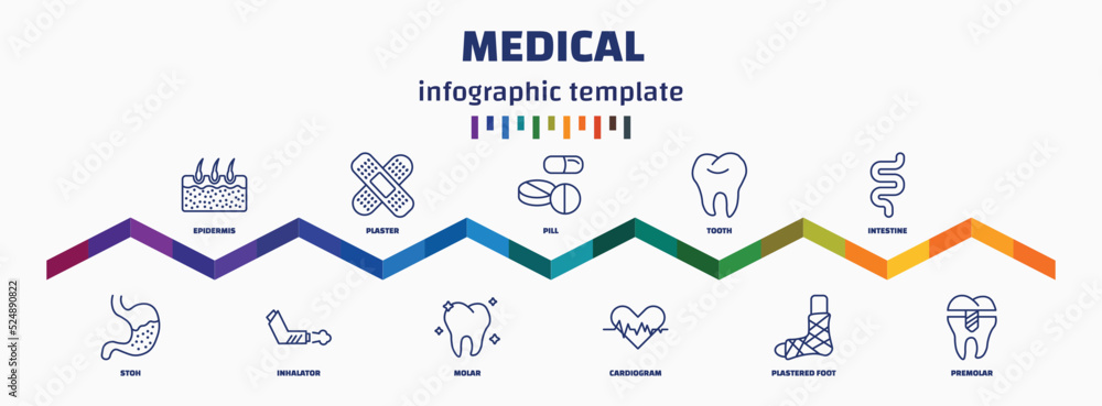 infographic template with icons and 11 options or steps. infographic ...