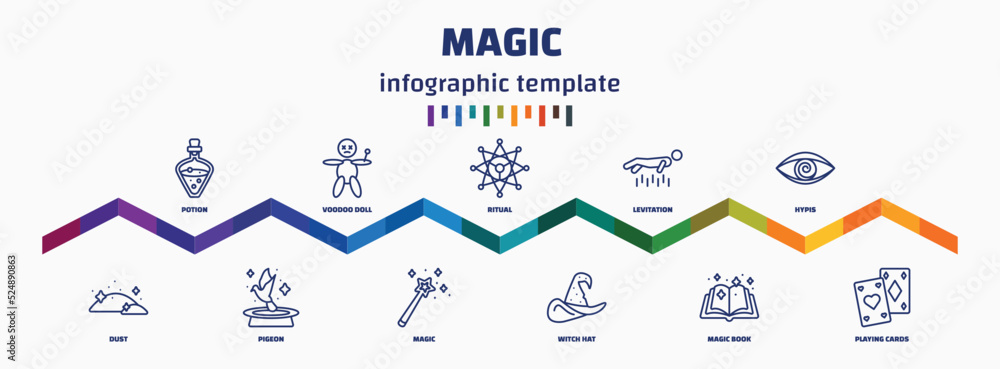 infographic template with icons and 11 options or steps. infographic ...