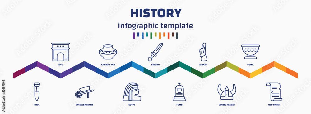 infographic template with icons and 11 options or steps. infographic ...