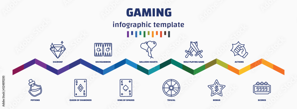 infographic template with icons and 11 options or steps. infographic ...