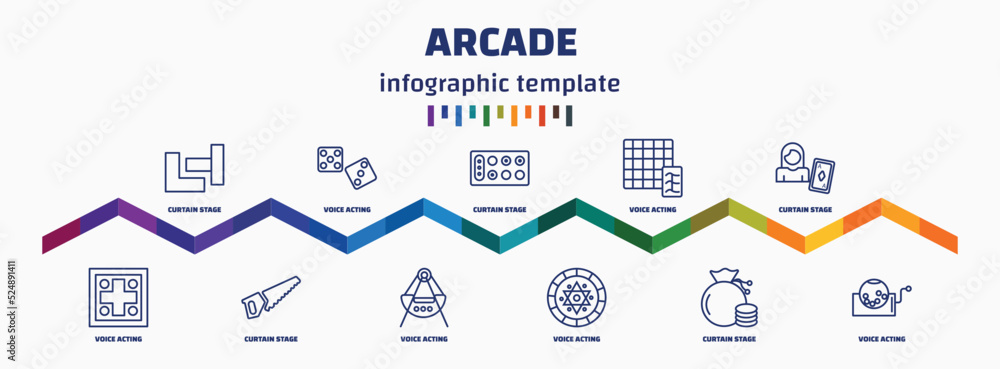 infographic template with icons and 11 options or steps. infographic ...