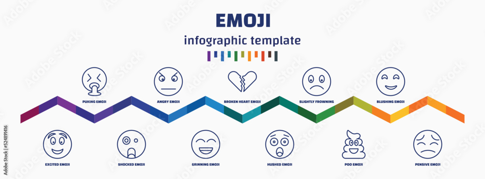 infographic template with icons and 11 options or steps. infographic ...