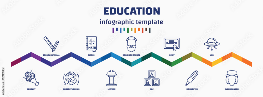 infographic template with icons and 11 options or steps. infographic ...