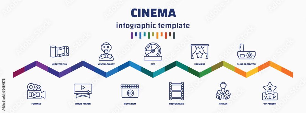 infographic template with icons and 11 options or steps. infographic ...
