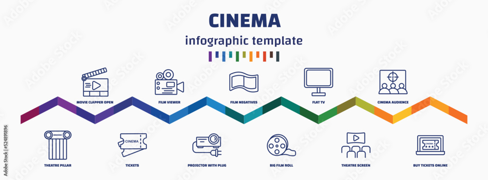 infographic template with icons and 11 options or steps. infographic ...