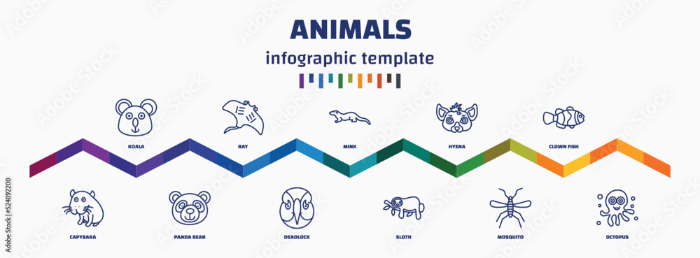 infographic template with icons and 11 options or steps. infographic ...