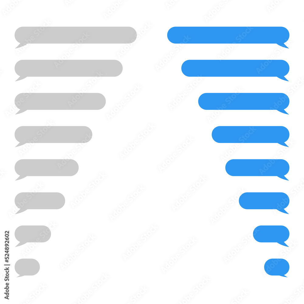 Message bubble template design for website or messenger chat. Vector ...