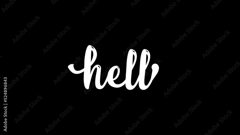Hello Handwritten Animated Text in white Color. Great for video ...