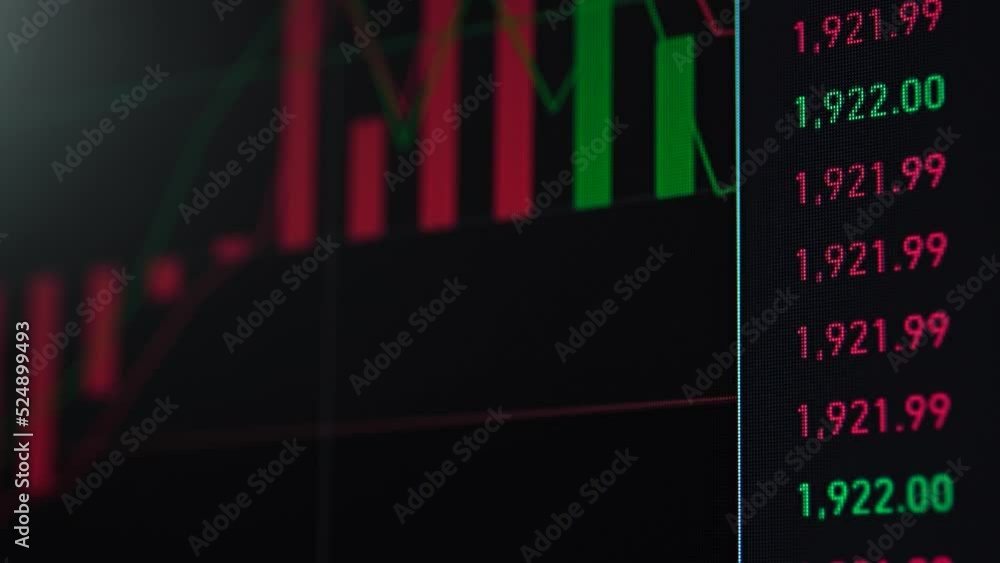 stock market chart Japanese candlestick. Ultra HD 4K 3840x2160. Stock ...