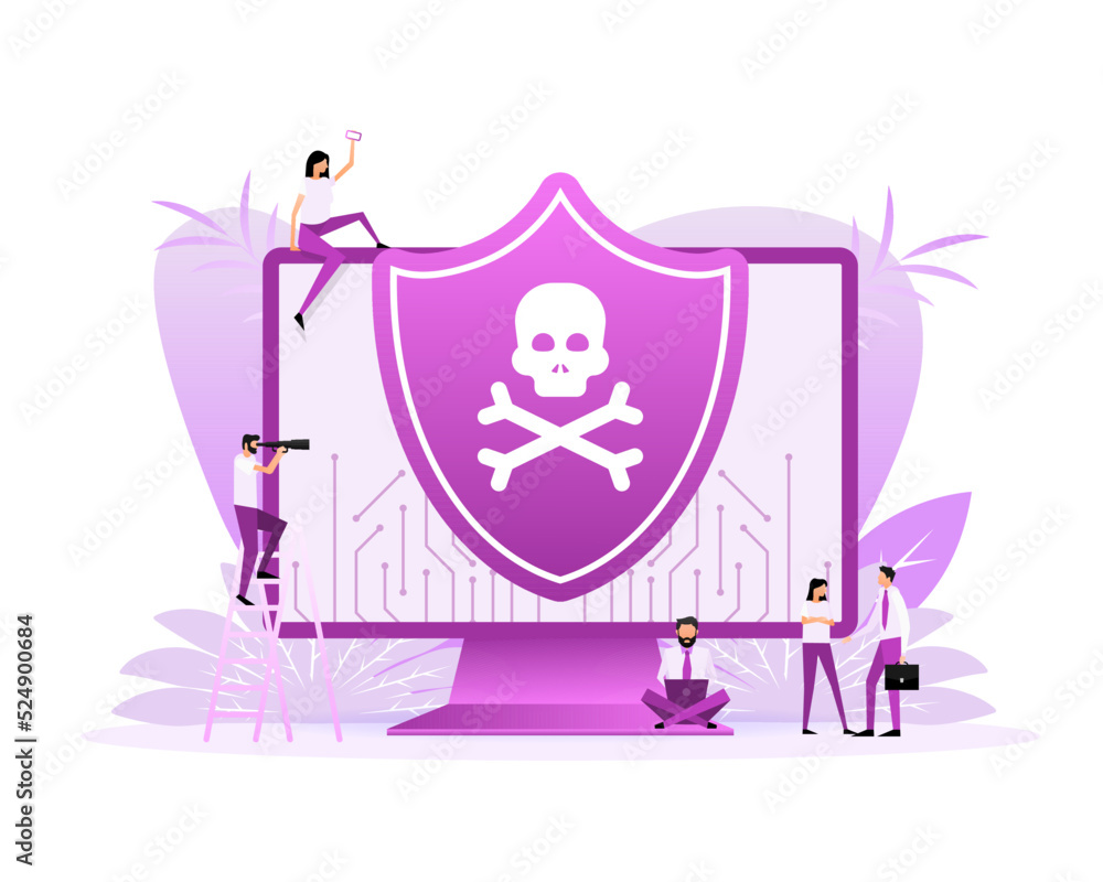 Cyber security vector logo with shield and check mark. Vector ...