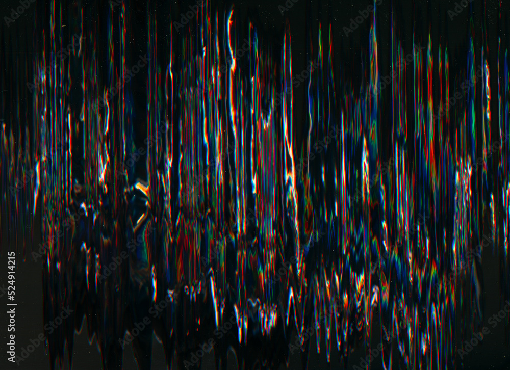 Glitch noise background. Digital artifacts. Static distortion. Neon ...