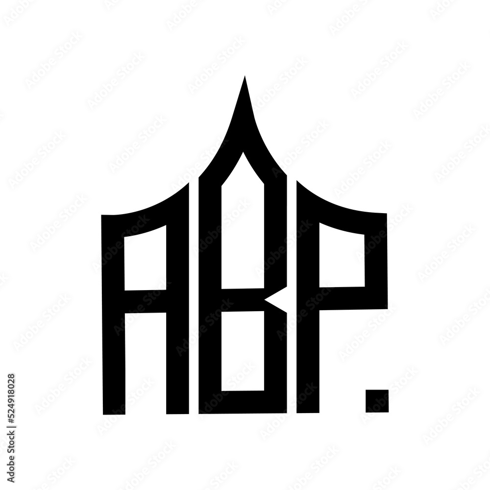 ABP letter logo design on black background.ABP creative initials ...