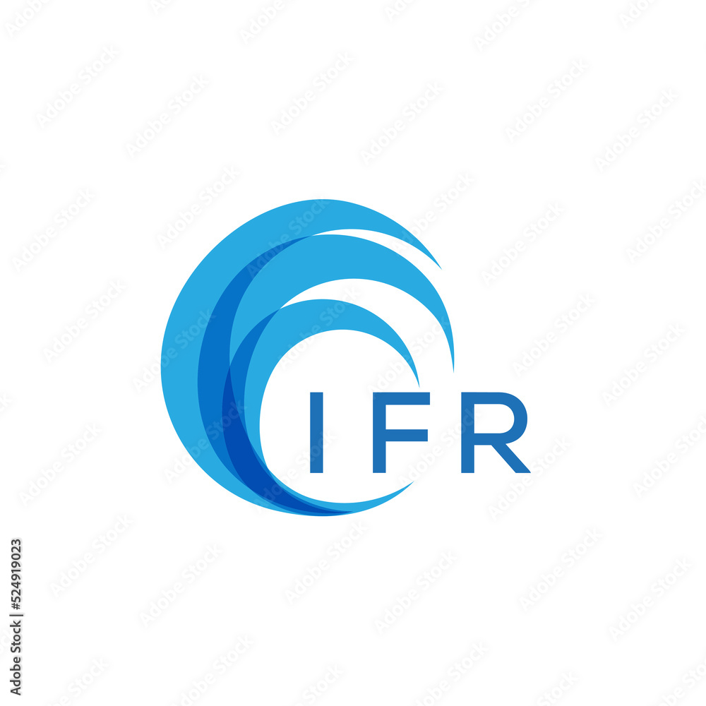 IFR letter logo. IFR blue image on white background. IFR Monogram logo ...