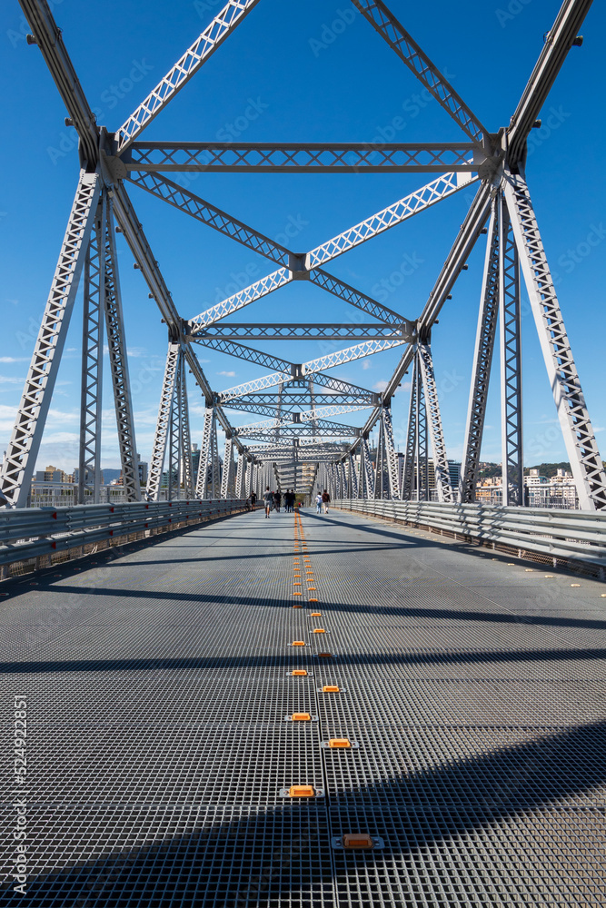 estrutura da ponte Hercílio Luz da cidade de Florianópolis estado de ...