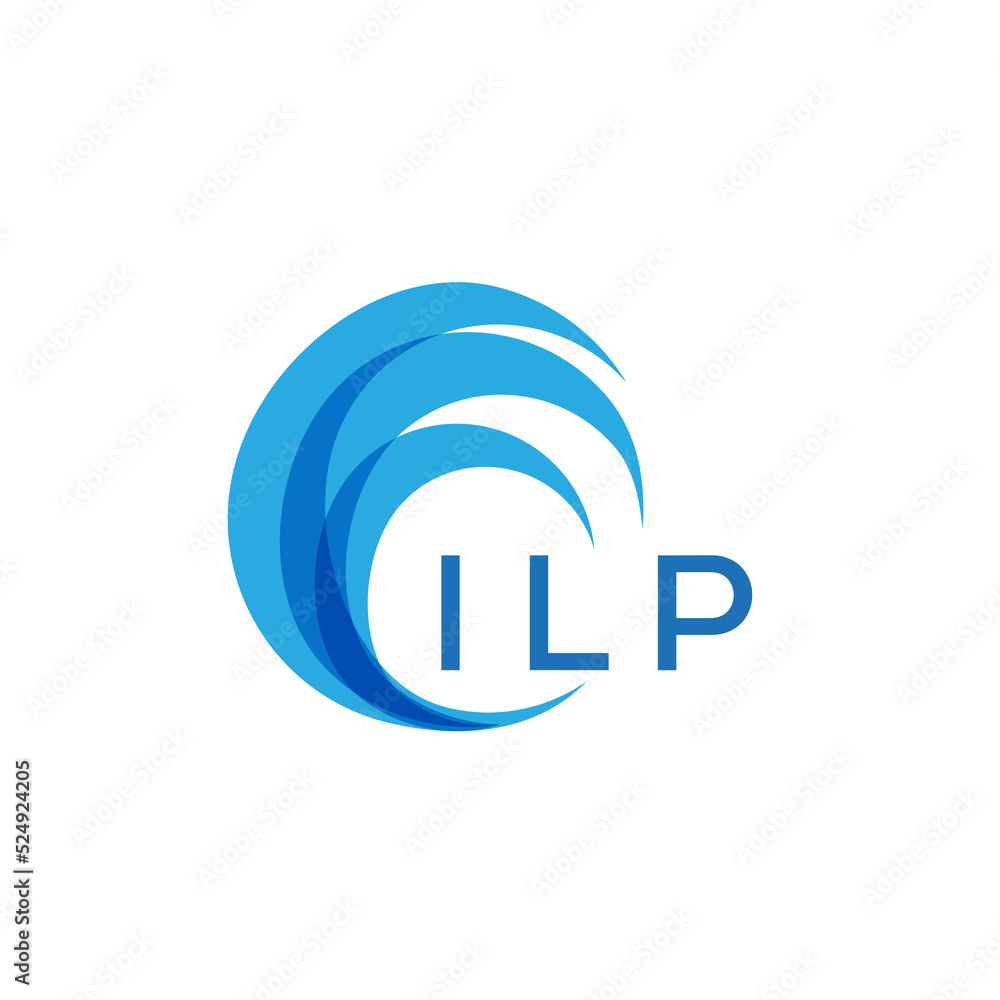 ILP letter logo. ILP blue image on white background. ILP Monogram logo ...