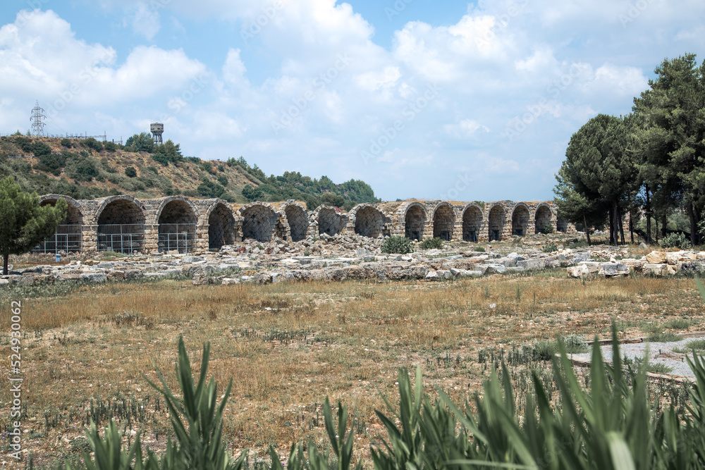 Perge, Ancient roman Amphitheatre built in the 12th to 13th centuries ...