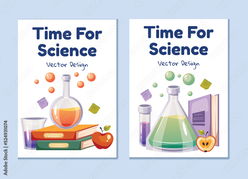 Science education school biology medical test research cards design ...